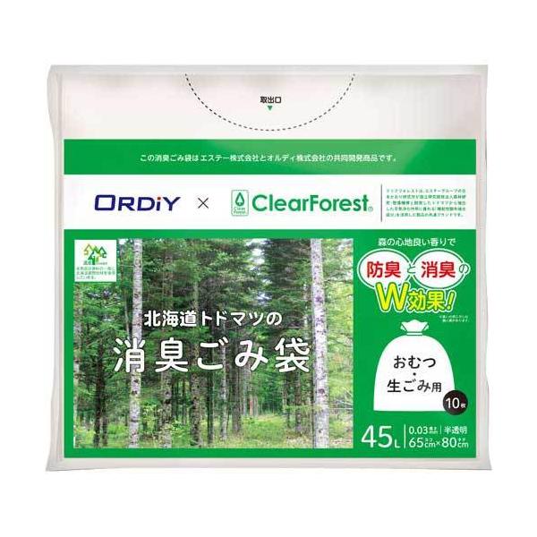 ★商品合計金額3000円(税込)以上送料無料★森の心地良い香りで防臭と消臭のＷ効果！嫌な臭いを低減する新発想のゴミ袋です。●寸法／ヨコ６５０×タテ８００ｍｍ●厚さ／０．０３ｍｍ●カラー／半透明●材質／低密度ポリエチレン●単位（入数）／１冊（...