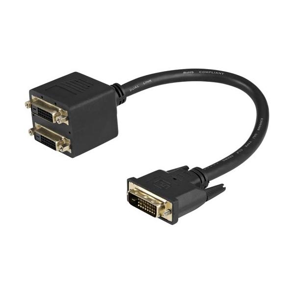 ★商品合計金額3000円(税込)以上送料無料★便利な分岐ケーブル！ビデオソースを２台のＤＶＩ−Ｄディスプレイに接続します。●米国ワイヤゲージ規格／２８ＡＷＧ●色／ブラック●重量／１５３ｇ●ケーブル長さ／０．３ｍ●最大デジタル解像度／２５６０...