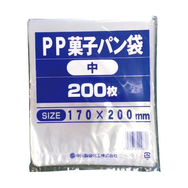★商品合計金額3000円(税込)以上送料無料★ＰＰ素材で透明感が高く、中身の商品が綺麗に見える。●種別／菓子パン中●カラー／透明●寸法／幅１７０×高さ２００ｍｍ●材質／ＩＰＰ●厚さ／０．０２５ｍｍ●単位／１セット（２００枚入×３）●メーカー...