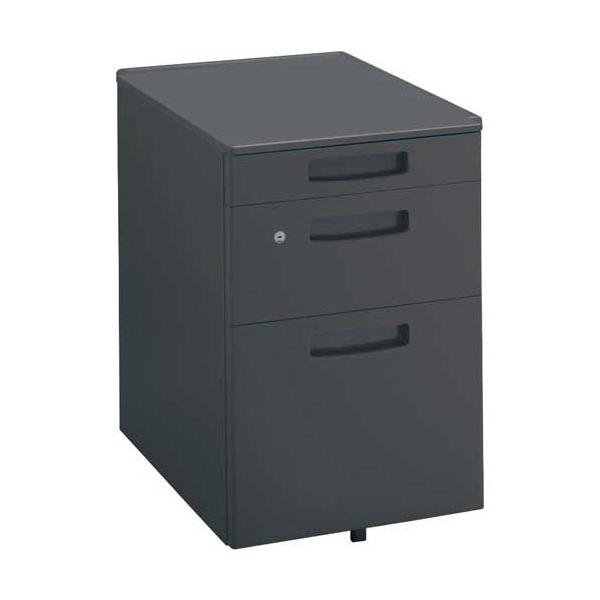 ★商品合計金額3000円(税込)以上送料無料★ワンランク上のコクヨ製。ラッチ付フルオープン下段引き出しのモバイルワゴン！おしゃれなブラック色。●種別／３段●カラー／ブラック●外寸法／幅３９５×奥行６０２×高さ６００ｍｍ●天板厚さ／９ｍｍ●引...