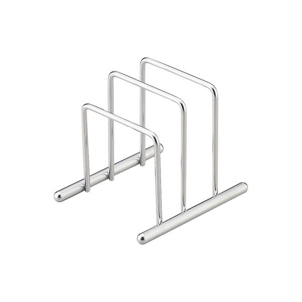 ★商品合計金額3000円(税込)以上送料無料★１８−８ステンレス製だから錆びにくい。大小のまな板を２枚コンパクトに保管。●材質／１８−８ステンレス●サイズ／１３５×１１５×高さ１１０ｍｍ●間隔／３５　２５ｍｍ●単位／１台●メーカー品番／０１...