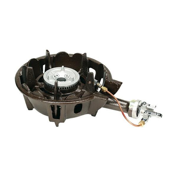 ★商品合計金額3000円(税込)以上送料無料★ハイカロリー業務用ガスコンロ。強力パワーでハイカロリー。煮こぼれ防止カバー採用で安全性が高く、大型つまみで遣いやすくなりました。超硬質焼付け仕上げ。キャップ（火皿タイプ）でお掃除らくらく。●サイ...