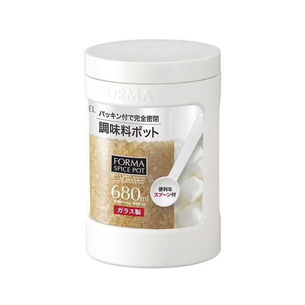 ★商品合計金額3000円(税込)以上送料無料★パッキン＆スクリュー開閉で密閉。湿気を防ぐ調味料ポット。使い分けに便利な調味料シール付き。匂い移りがしないガラス本体ですので匂いの強い食品でも安心。●材質／本体：ソーダーガラス　カバー・スプーン...