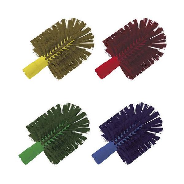 ★商品合計金額3000円(税込)以上送料無料★金属検出器で検出できるカラーの毛を使用。配管洗浄や機械の筒、手の届きにくい隙間清掃に。●材質／本体：ポリプロピレン、毛：ポリエステル●サイズ／直径１１０×２０５ｍｍ線径０．４ｍｍ●耐熱温度／１２...