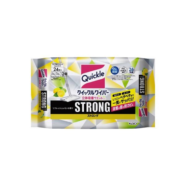 ★商品合計金額3000円(税込)以上送料無料★床のベタベタ汚れがゴシゴシしないで拭きとれる強力タイプのウエットシート●シート寸法／２０５×２８５ｍｍ●種別／立体吸着ウエット　ストロングレモン●仕様／フロア用そうじシートウエットタイプリフレッ...