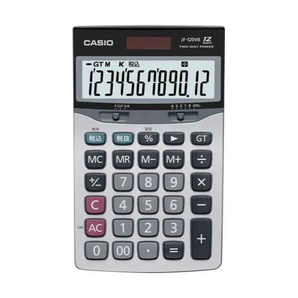 ★商品合計金額3000円(税込)以上送料無料★１２桁表示のジャストサイズのスタンダード電卓●質量／１６５ｇ（電池含む）●サイズ／Ｍ●寸法／幅１０７×奥行１７５．５×厚さ２９．３ｍｍ●桁数／１２桁●電源／太陽電池＋リチウム電池（ＣＲ２０３２×...