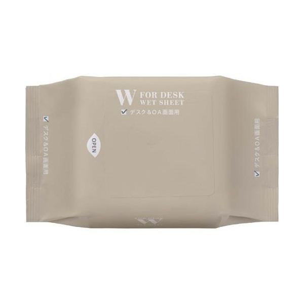 ★商品合計金額3000円(税込)以上送料無料★ＯＡ画面とデスク用のクリーナーを使い分けずに１枚でお掃除できるウェットシート。ナチュラルなカラーリングとシンプルなデザインでオフィスや自宅に馴染みます！詰め替え用。●シート寸法／約１５０×１６０...