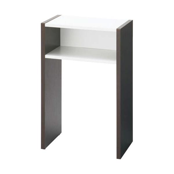 ★商品合計金額3000円(税込)以上送料無料★記載台としても使える電話台。●カラー／ダークブラウン●外寸法／幅５００×奥行３００×高さ８００ｍｍ●内寸法／収納部：幅４５０×奥行２７０×高さ１８０ｍｍ●材質／（表面）メラミン化粧板（芯材）パー...