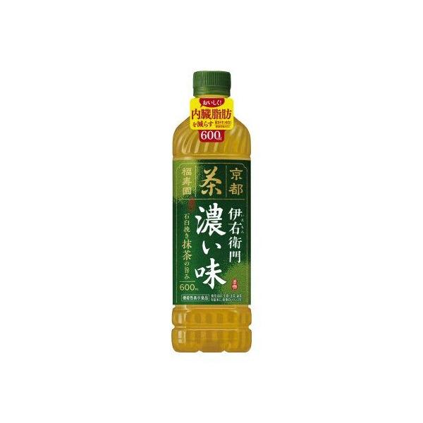 ★商品合計金額3000円(税込)以上送料無料★内臓脂肪を減らす、伊右衛門濃い味。飲み始めから飲み終わりまで、満足感のある味わいを愉しめる。●容量／６００ｍｌ●種別／ボトル飲料（緑茶）●仕様／濃い味●賞味期限／商品の発送時点で、賞味期限まで残...