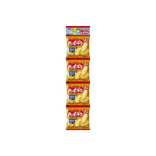 ★商品合計金額3000円(税込)以上送料無料★お子様のおやつにぴったりな４連パック、かわいい一口サイズのハッピーターンミニ。●賞味期限／商品の発送時点で、賞味期限まで残り５０日以上の商品をお届けします。●単位／１個（１５ｇ×４袋）●メーカー...