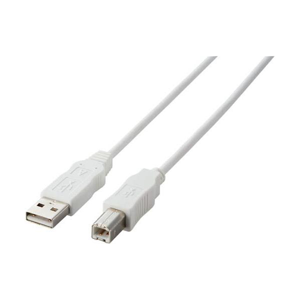 ★商品合計金額3000円(税込)以上送料無料★プリンタなどＵＳＢ　Ｂタイプの機器に！●長さ／２ｍ●種別／Ａ−Ｂ、ＵＳＢケーブル（Ａ−Ｂタイプ）、プリンタなどＵＳＢ（Ｂタイプ）の機器との接続に！●カラー／ホワイト●メーカー名／エレコム●コネク...