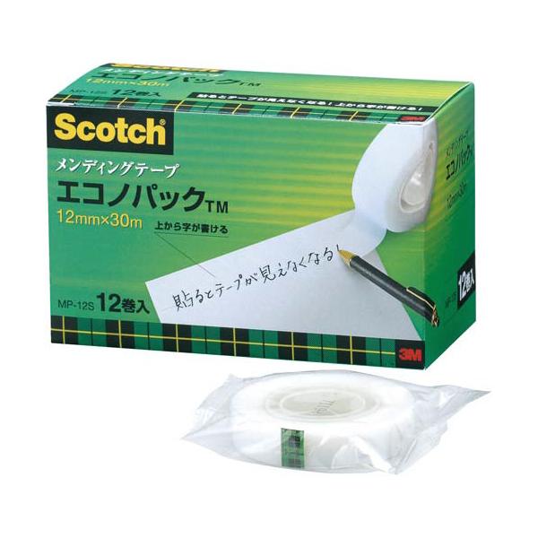 ★商品合計金額3000円(税込)以上送料無料★１２ｍｍ幅。巻芯径２５ｍｍの小巻タイプ。表面がつや消し加工されており、コピーをとってもほとんど影が出ません。湿気や紫外線に強く、変質・変色しにくくなっています。上から文字が書けます。お得な１２巻...
