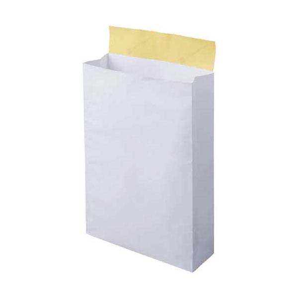 ★商品合計金額3000円(税込)以上送料無料★耐水加工で雨にも強い。白色宅配袋。●サイズ／小●種別／フィルム貼り耐水加工●坪量／上質紙９０ｇ／平方メートル●機能／ベロ・封かんテープ付●外寸法／タテ３７０×ヨコ２６０×マチ８５ｍｍ●カラー／白...