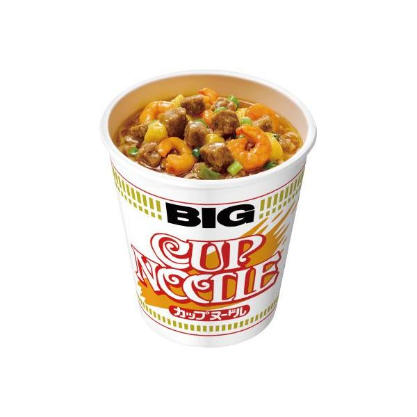 ★商品合計金額3000円(税込)以上送料無料★カップヌードルのビッグサイズ。カップヌードル独特のつるみのあるめんに、オリジナルのスープ。具材はコロ・チャー、ダイスポーク、ミンチポーク、エビ、たまご、ねぎが入っています。●種別／カップヌードル...