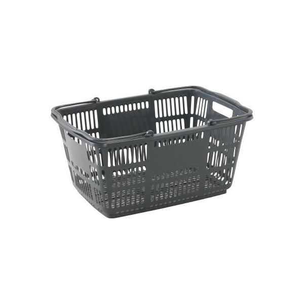 ★商品合計金額3000円(税込)以上送料無料★定番サイズの３３Ｌ買い物カゴ。持ち手開口があるので、重たい荷物も運びやすく便利です。●種別／ダークグレー●外寸法／幅５１０×奥行３６０×高さ２４０ｍｍ●内寸法／幅４７５×奥行３３０ｍｍ●容量／３...