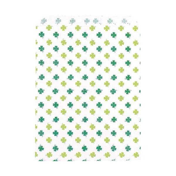 ★商品合計金額3000円(税込)以上送料無料★可愛い柄入の紙袋で、ラッピングギフトや小物の小分け袋として最適です。●サイズ／２号●カラー／クローバー柄●寸法／タテ２３５×ヨコ１８０ｍｍ●坪量／３５ｇ／平方メートル●材質／紙●紙厚／純白３５ｇ...