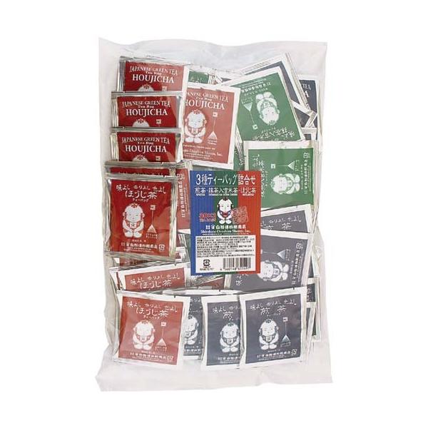 ★商品合計金額3000円(税込)以上送料無料★茶処静岡の老舗が丹精込めて仕上げたティーバッグとは思えない味と香り。大人気ＴＢシリーズのアソート（詰め合わせ）パック。●種別／アソートパック●容量／煎茶、抹茶入玄米茶、ほうじ茶　各３０バッグ入●...