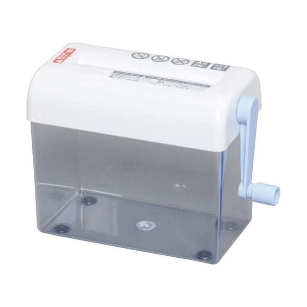 ★商品合計金額3000円(税込)以上送料無料★ハガキ・ダイレクトメールの処理に便利なハンドシュレッダーです。Ａ４コピー用紙は半分に折って細断します。●寸法／約幅２０５×奥行１００×高さ１４５ｍｍ●質量／約０．４ｋｇ●ゴミ箱容量／約１．５Ｌ●...