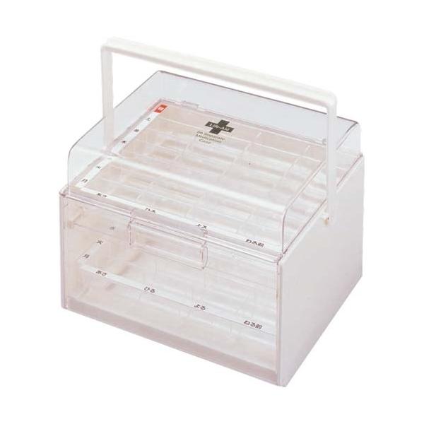 ★商品合計金額3000円(税込)以上送料無料★お薬を２週間ずつ一度にすっきり整理。持ち運びやすいハンドル付き。１週間ごとに上下のトレーを入れ替えてご使用下さい。●松吉コード／１９−７１９５−００●松吉コード／０００４７７２６●サイズ／２２６...