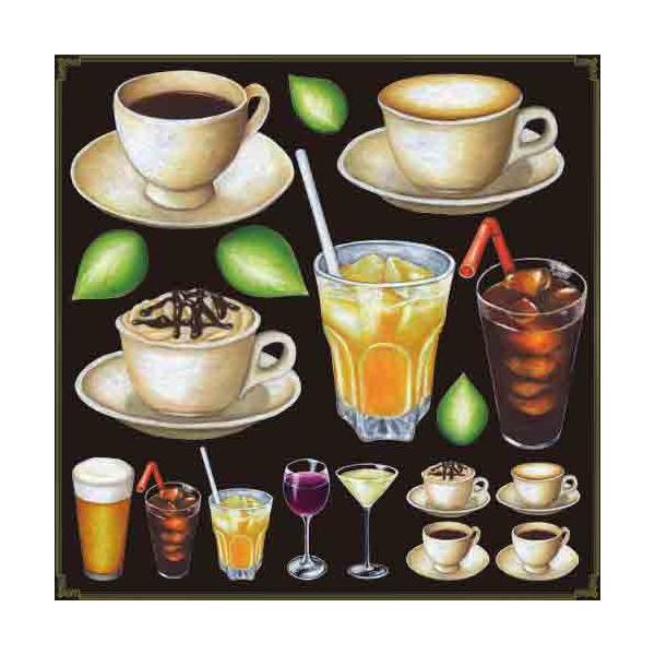 ★商品合計金額3000円(税込)以上送料無料★ブラックボードを手軽にきれいにデコレーション。シールタイプで剥しやすく、ボードを汚しません。●寸法／縦２８５×横２８５ｍｍ●材質／再剥離シート（ツヤ無しラミネート仕上げ）●機能／貼って剥がせる●...