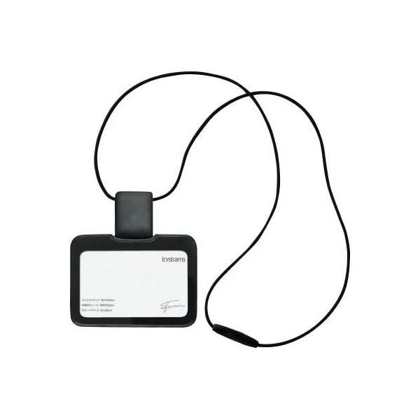 ★商品合計金額3000円(税込)以上送料無料★透明感とフレームが作り出す層の奥行きが美しい。ハードタイプのリール付き横型ＩＤカード用ホルダー。●サイズ／非接触ＩＤ・ＩＣカード１枚用●種別／ストラップ横型●カラー／ブラック●ケース外寸法／１０...