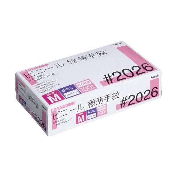 ★商品合計金額3000円(税込)以上送料無料★薄くて低価格なビニール手袋●サイズ／Ｍ●使用面／左右両用●寸法／全長２４０×掌幅９５×中指長さ８０ｍｍ●厚み／０．０８ｍｍ●質量／１枚（Ｍサイズ）あたり質量約４．５ｇ●材質／ＰＶＣ●全長／２４０...