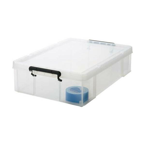 ★商品合計金額3000円(税込)以上送料無料★ロック式のフタ付きで丈夫な樹脂製ボックス。スタッキングもできて便利！キャスター（別売）を取り付ければ移動もラク！ロープを掛けられる溝がフタに付属。●外寸法／幅４４０×奥行６６０×高さ１６５ｍｍ●...