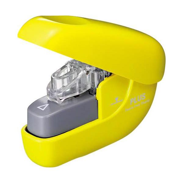 ★商品合計金額3000円(税込)以上送料無料★コンパクトで握りやすく進化した針なしホッチキス。●寸法／幅３３×長さ８３×高さ７４ｍｍ●材質／ベース：再生ＰＣ●とじ枚数／約６枚●カラー／イエロー●ホールクリップ２個付●単位／１個●メーカー品番...