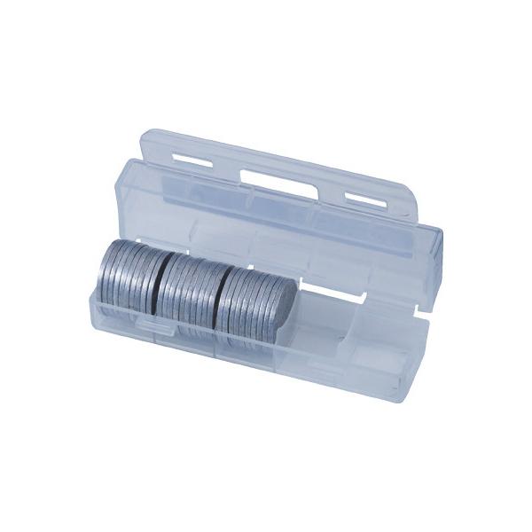 ★商品合計金額3000円(税込)以上送料無料★内側の仕切りに工夫あり！ケース内でのコインの飛散をしっかり防止。コイン別に色分けされているから管理もラクラク。●寸法／幅８５×奥行２９×高さ２４ｍｍ●質量／１０ｇ●材質／ＰＰ●カラー／クリア●コ...