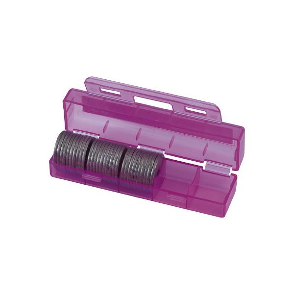 ★商品合計金額3000円(税込)以上送料無料★内側の仕切りに工夫あり！ケース内でのコインの飛散をしっかり防止。コイン別に色分けされているから管理もラクラク。●寸法／幅９６×奥行３０×高さ２５ｍｍ●質量／１３ｇ●材質／ＰＰ●カラー／ピンク●コ...