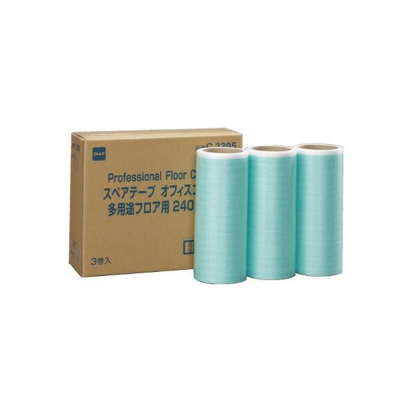 ★商品合計金額3000円(税込)以上送料無料★幅２４０ｍｍ｜クッション粘着で静電気を発生させフローリングもカーペットもおまかせ！＜スペア＞●テープ巻数／３０周巻●幅／２４０ｍｍ×３０周巻●材質／テープ：クッション性粘着加工ＰＥ●機能／特殊ミ...