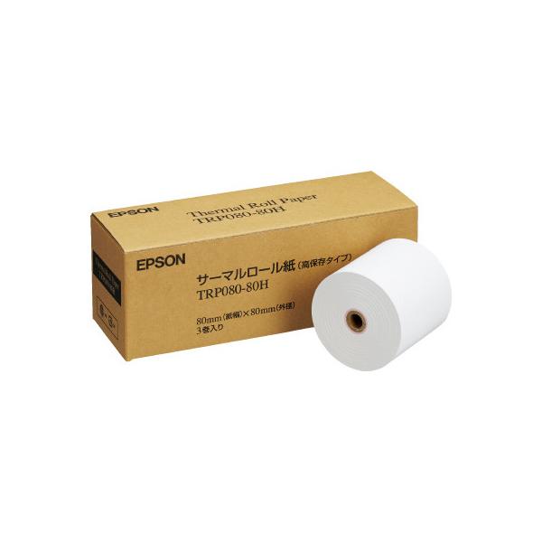 ★商品合計金額3000円(税込)以上送料無料★ＥＰＳＯＮのレシートプリンタ対応の感熱ロールペーパー。●種別／高保存●幅×直径／８０×８０ｍｍ●穴内径／１２ｍｍ●長さ／約６５ｍ●対応機種／ＴＭ−Ｔ２０シリーズ／ＴＭ−Ｔ７０シリーズ／ＴＭ−Ｔ８...