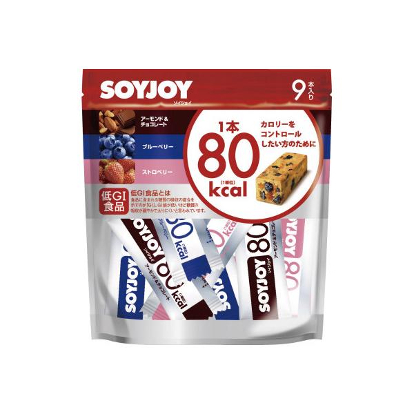 ★商品合計金額3000円(税込)以上送料無料★ソイジョイの３種各３本のアソート（アーモンド＆チョコレート３本、ブルーベリー３本、ストロベリー３本）●種別／カロリーコントロール８０アソート●セット内容／アーモンド＆チョコレート、ブルーベリー、...