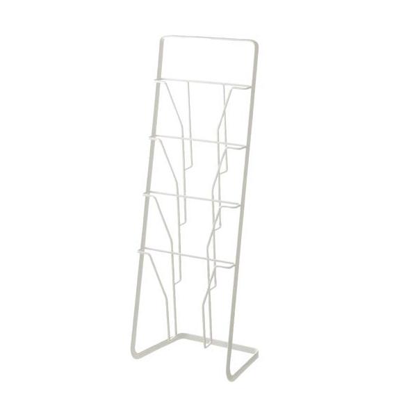 ★商品合計金額3000円(税込)以上送料無料★シンプルでスリムなマガジンラック。●カラー／ホワイト●外寸法／幅２５０×奥行１８０×高さ７１０ｍｍ●内寸法／幅２３０×奥行２５ｍｍ●材質／スチール（粉体塗装）●質量／１．３ｋｇ●耐荷重／１段あた...