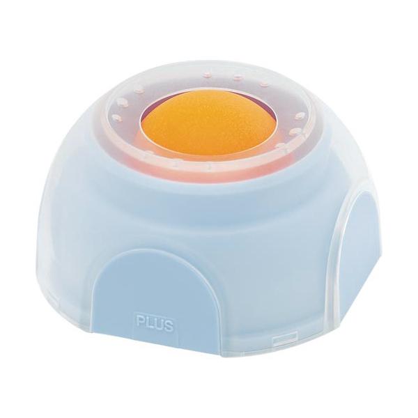 ★商品合計金額3000円(税込)以上送料無料★ボールを回すだけで指先に適量の水がつきます。底すべり止め付き。●カラー／ブルー●寸法／幅７４×奥行７４×高さ４１ｍｍ●材質／ケース：再生ポリスチレン、ボール：プラスチック●機能／底すべり止め付、...