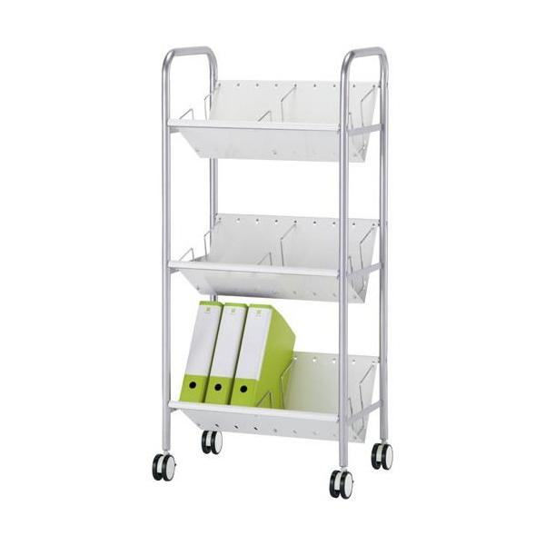 ★商品合計金額3000円(税込)以上送料無料★整頓しやすい仕切り棒がついて大型キャスターで移動しやすい明るいホワイトのファイルワゴンです。●種別／３段●カラー／ホワイト●棚板内寸法／幅５０７×奥行２６０ｍｍ●外寸法／幅５７４×奥行３８５×高...