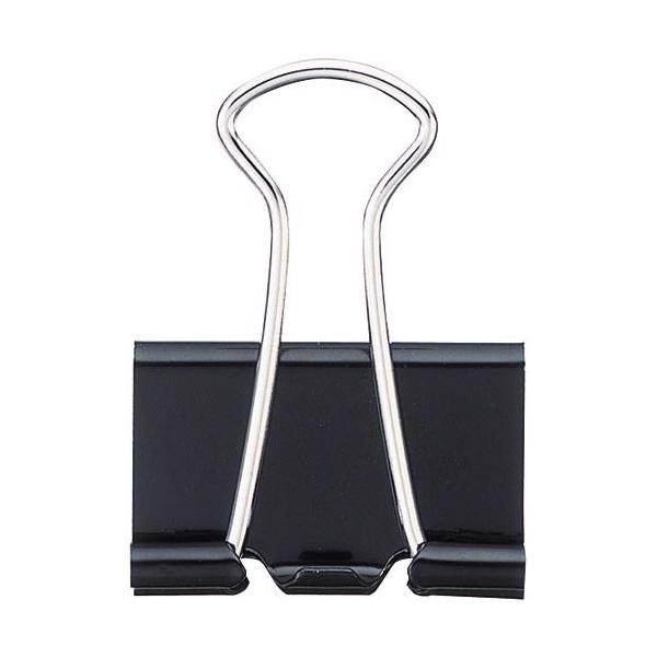 ★商品合計金額3000円(税込)以上送料無料★引出し内でも取り出しやすく、小物整理に使いやすい！ミシン目入り箱に入ったダブルクリップ。●種別／中●サイズ／中●カラー／ブラック●口幅／２５ｍｍ●材質／スチール●箱寸法／中：幅７５×奥行５０×高...