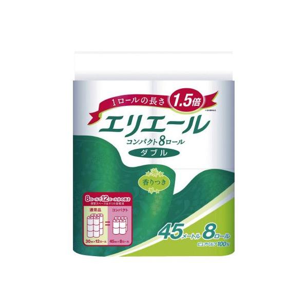 ★商品合計金額3000円(税込)以上送料無料★８ロールで１２ロール分の長さ。保管に場所をとらないコンパクトサイズ！●ロール寸法／１１４ｍｍ×４５ｍ（２枚重ね）●箱寸法／４６２×４４７×４６７ｍｍ（１梱）●パック寸法／２２５×２２５×２２８ｍ...