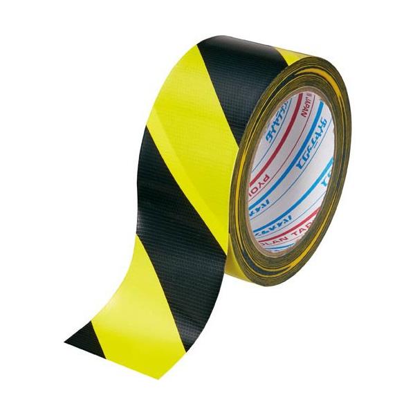 ★商品合計金額3000円(税込)以上送料無料★パイオランのトラ柄養生テープ。●寸法／幅５０ｍｍ×長さ２５ｍ●厚さ／約０．１７ｍｍ●カラー／黄色・黒●材質（基材）／ポリエチレンクロス●成分（粘着剤）／アクリル系●単位／１巻●メーカー品番／ＴＴ...