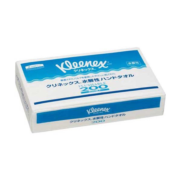 ★商品合計金額3000円(税込)以上送料無料★水に流せるパルプ１００％のハンドタオル。手拭きなどの衛生場面で活躍する、蛍光染料不使用タイプ。●仕様／２００枚●パック寸法／２２０×５２×１２０ｍｍ（１パック）●シート寸法／２２０×２３０ｍｍ●...