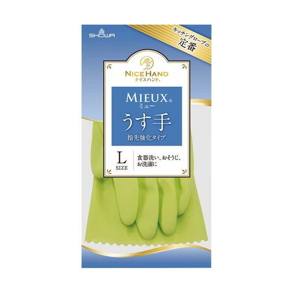 ★商品合計金額3000円(税込)以上送料無料★傷つきやすい指先を強化した家事や清掃作業等におすすめのやわらかい薄手の塩化ビニール製ゴム手袋です。●サイズ／Ｌ●寸法／全長３００×中指長さ８１×掌幅１１０ｍｍ●材質／ＰＶＣ（非フタル酸エステル系...