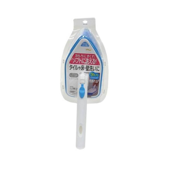 ★商品合計金額3000円(税込)以上送料無料★先割れ加工ブラシで泡持ちに優れ、ソフトに洗えます。「ロング伸縮バス洗いソフトブラシＢＳＡ０５」の交換ヘッドとして使えます。●寸法／タテ２５５Ｘヨコ１００Ｘアツミ７５ｍｍ●カラー／ホワイトＸブルー...