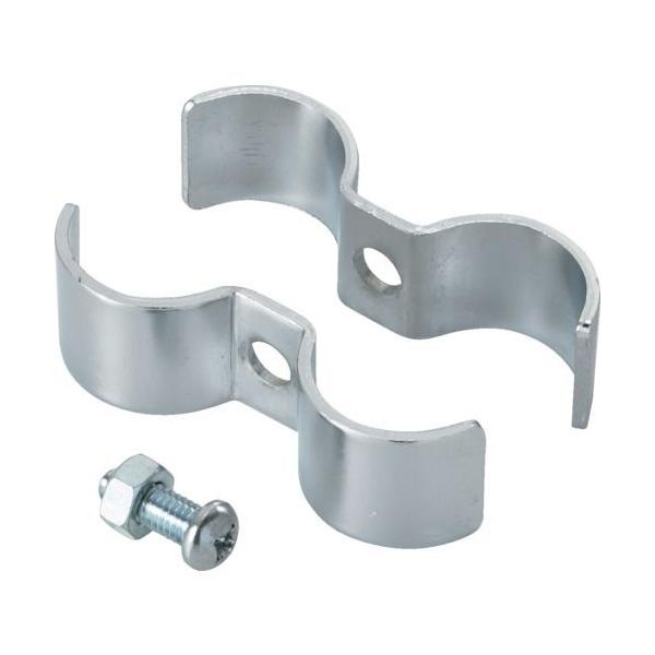 ★商品合計金額3000円(税込)以上送料無料★●用途／支柱の連結用。●間口／２０（ｍｍ）●奥行／１３（ｍｍ）●径２５．４ｍｍ支柱用●材質／スチール、表面処理：ニッケルクロム・クロムメッキ仕上げ●質量／６０ｇ●製造国／台湾●単位／１セット●メ...