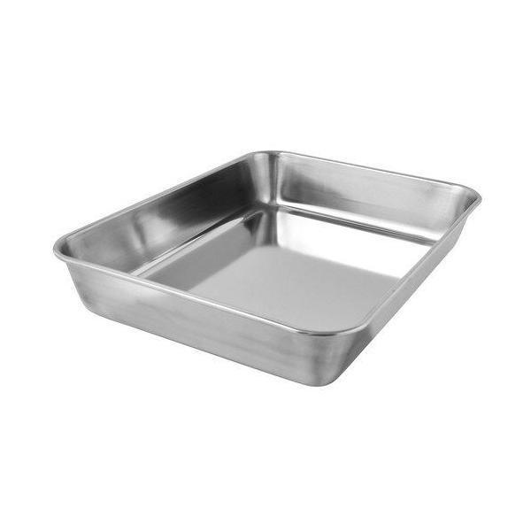 ★商品合計金額3000円(税込)以上送料無料★汚れに強く、使い勝手の良い角バット。１９−０ステンレスを使用しています。クロムを含まない分、価格は割安ですが、１８−８ステンレスとほぼ同程度の耐食性・耐衝撃性を誇ります。磁石が付きます。●寸法／...