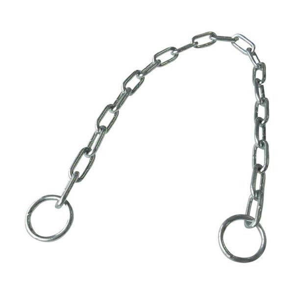 ★商品合計金額3000円(税込)以上送料無料★線径４．８ｍｍのチェーンの両端にリングが付いています。●発注コード／３８９−２３９５●用途／鍵との併用で工事現場の門扉のロック、盗難防止用。●全長／９００（ｍｍ）●材質／スチール（ＳＷＲＭ）、表...