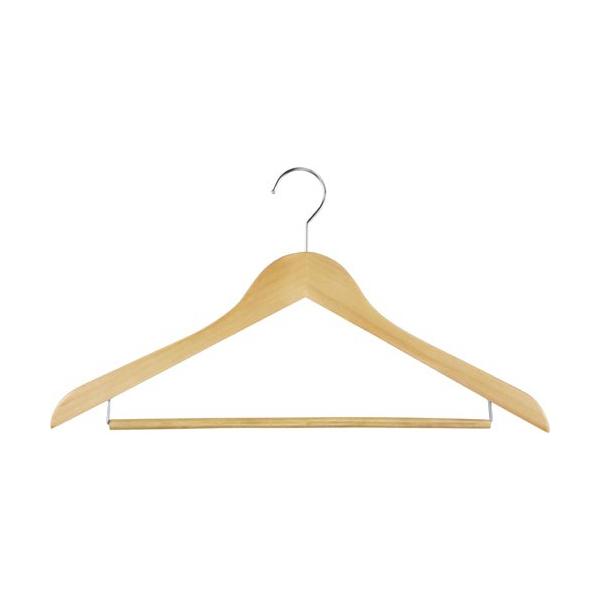 ★商品合計金額3000円(税込)以上送料無料★天然素材のやさしい質感が伝わる木製ハンガーです。薄型仕様で省スペースで洋服を掛けられます。頭金具は回転式です。自然の木目を生かしたナチュラル仕上げです。●カラー／バリューナチュラル●寸法／約縦２...