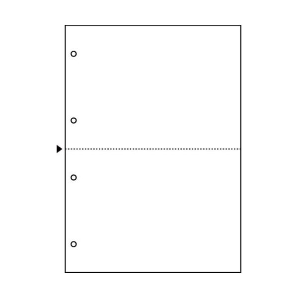 ★商品合計金額3000円(税込)以上送料無料★無地帳票なら、自社仕様の納品書・請求書・領収書などが簡単に作成できます！●種別／白紙／２面・４穴●サイズ／Ａ４●紙厚／０．０８ｍｍ●ミシン目切り離し後の寸法／タテ１４８．５×ヨコ２１０ｍｍ●ＦＳ...