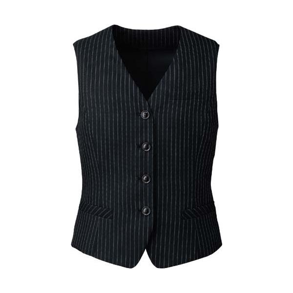 ★商品合計金額3000円(税込)以上送料無料★洗練された雰囲気をまとう王道ストライプ柄の女性用ベスト。ストレッチが効いてるのでお着替えラクラク、腕を曲げたり伸ばしたりなどちょっとしたしぐさや動作もサポートしてくれます。●サイズ／９号●カラー...