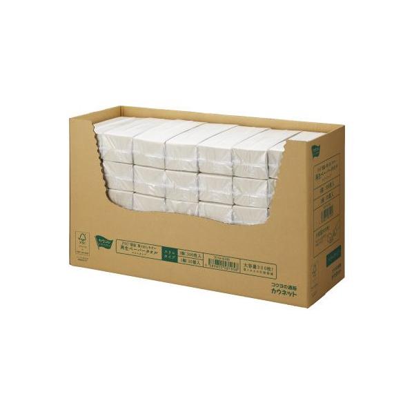 ★商品合計金額3000円(税込)以上送料無料★箱ごと置いたままサッとひとつだけ取り出せる、たっぷり使える３００枚入の再生ペーパータオル。ＦＳＣ（Ｒ）認証で環境に配慮した商品です。●サイズ／スリムサイズ●シート寸法／２２０ｍｍ×１７０ｍｍ●パ...