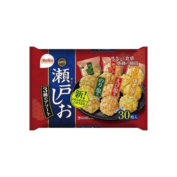 ★商品合計金額3000円(税込)以上送料無料★あっさり塩味の揚げせんべい。えび味、のり塩、ゆず塩味の３種アソート品です。えび塩味、ゆず塩味の風味を更にアップさせました。●容量／３０枚入●産地（米）／アメリカ産・国産●賞味期限／商品の発送時点...